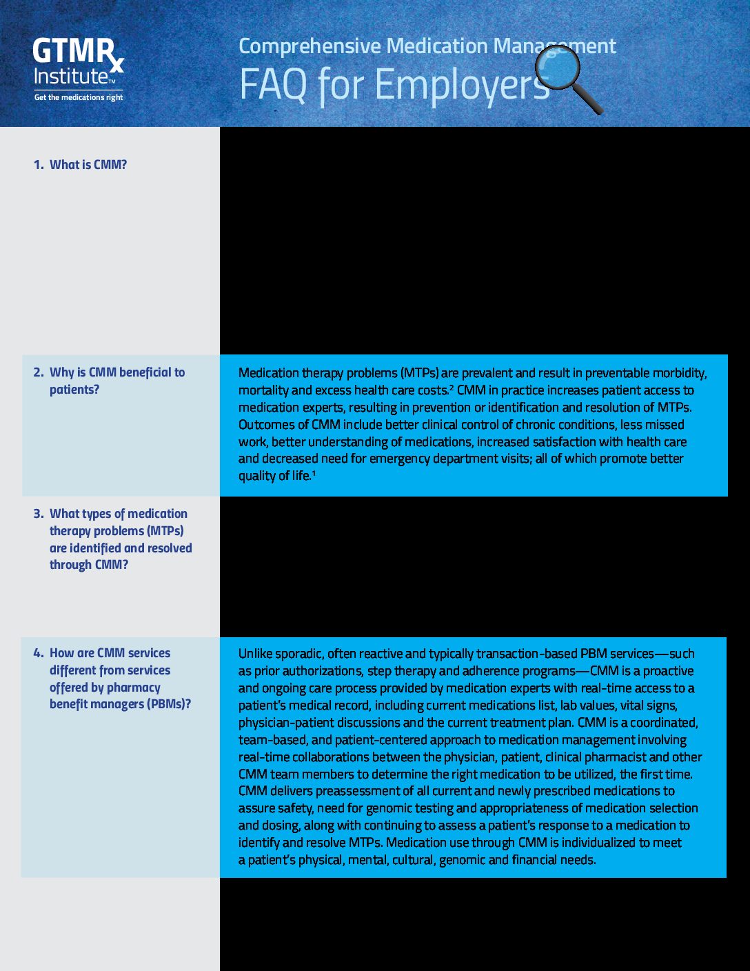 Comprehensive Medication Management: FAQ for Employers - Get The ...